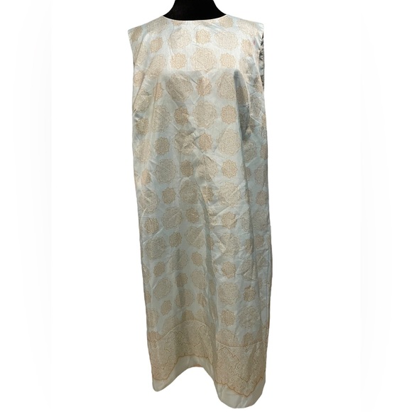 Leslie Fay | Dresses | Leslie Fay Vintage 9s Plus Size Blue Gold Indie ...